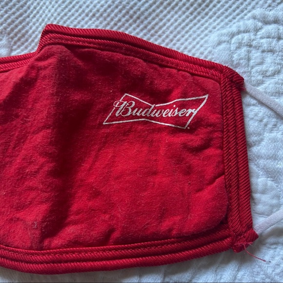 Budweiser | Accessories | Budweiser Red Branded Logo Cloth Face Mask ...